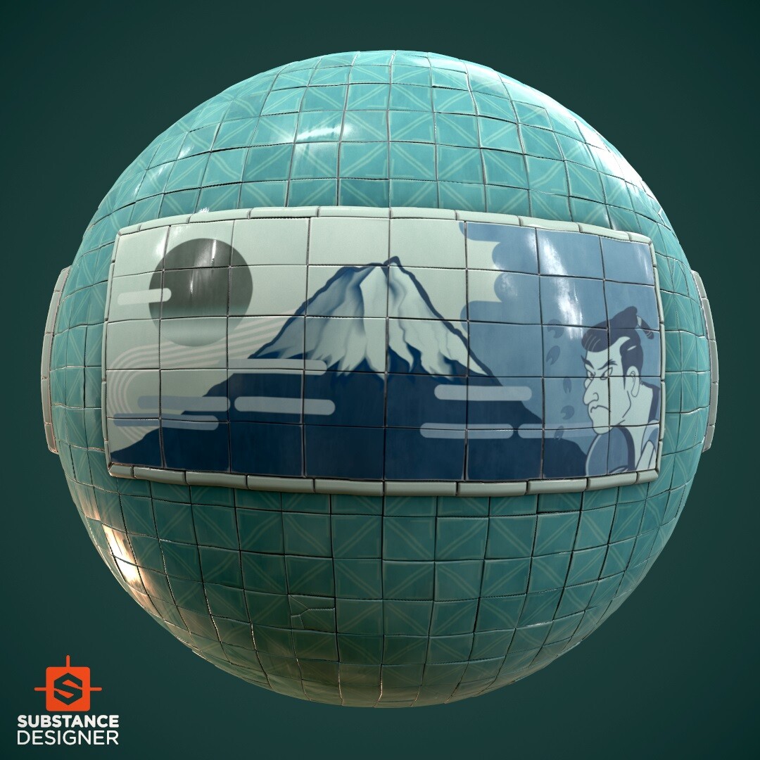 ArtStation - E. Honda Stage Mural Substance