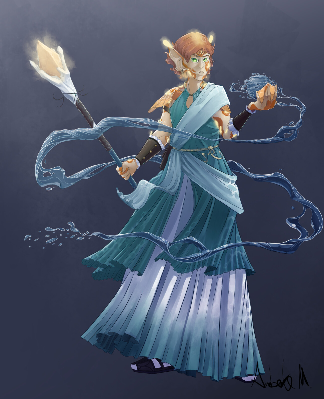 Amberle Maistros - Undine Ancestry Illustrations