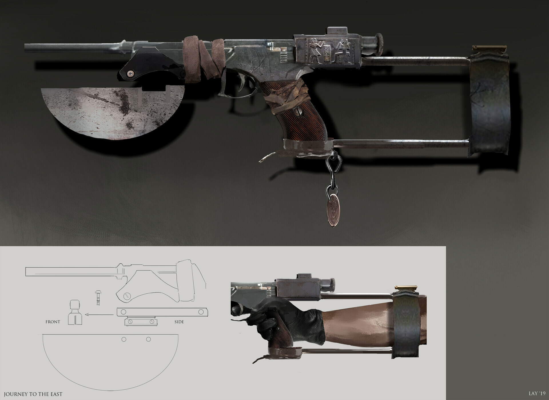 ArtStation - Journey to the East - Bu'uri Pistol Re-upload