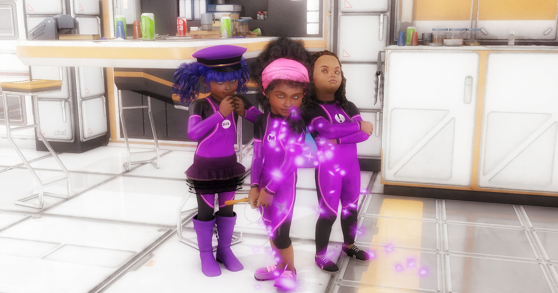 ArtStation - Purple Power Girls