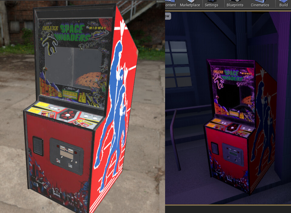 ArtStation - Space Invaders Deluxe Arcade Cabinet