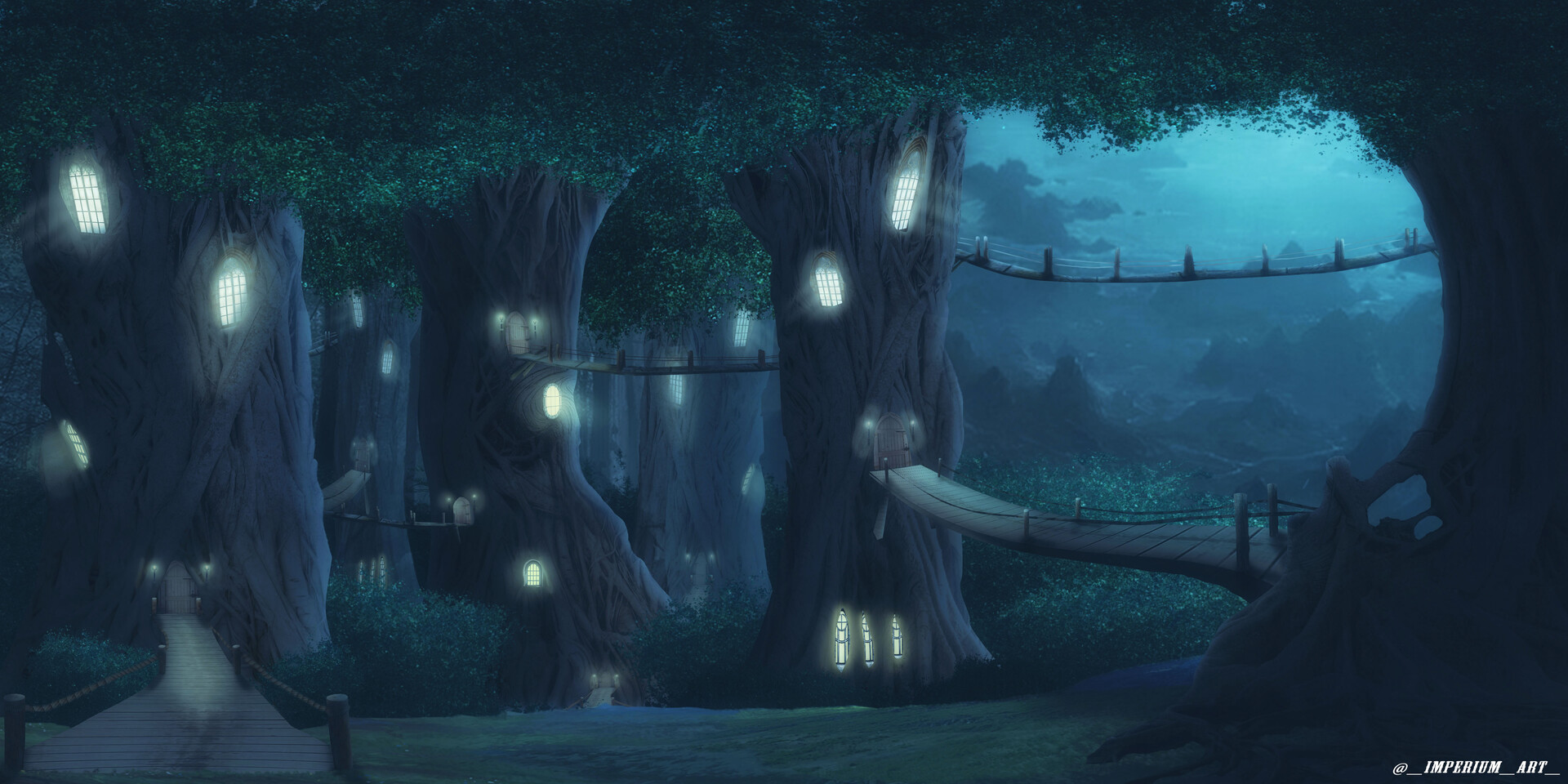 ArtStation - Tree Village