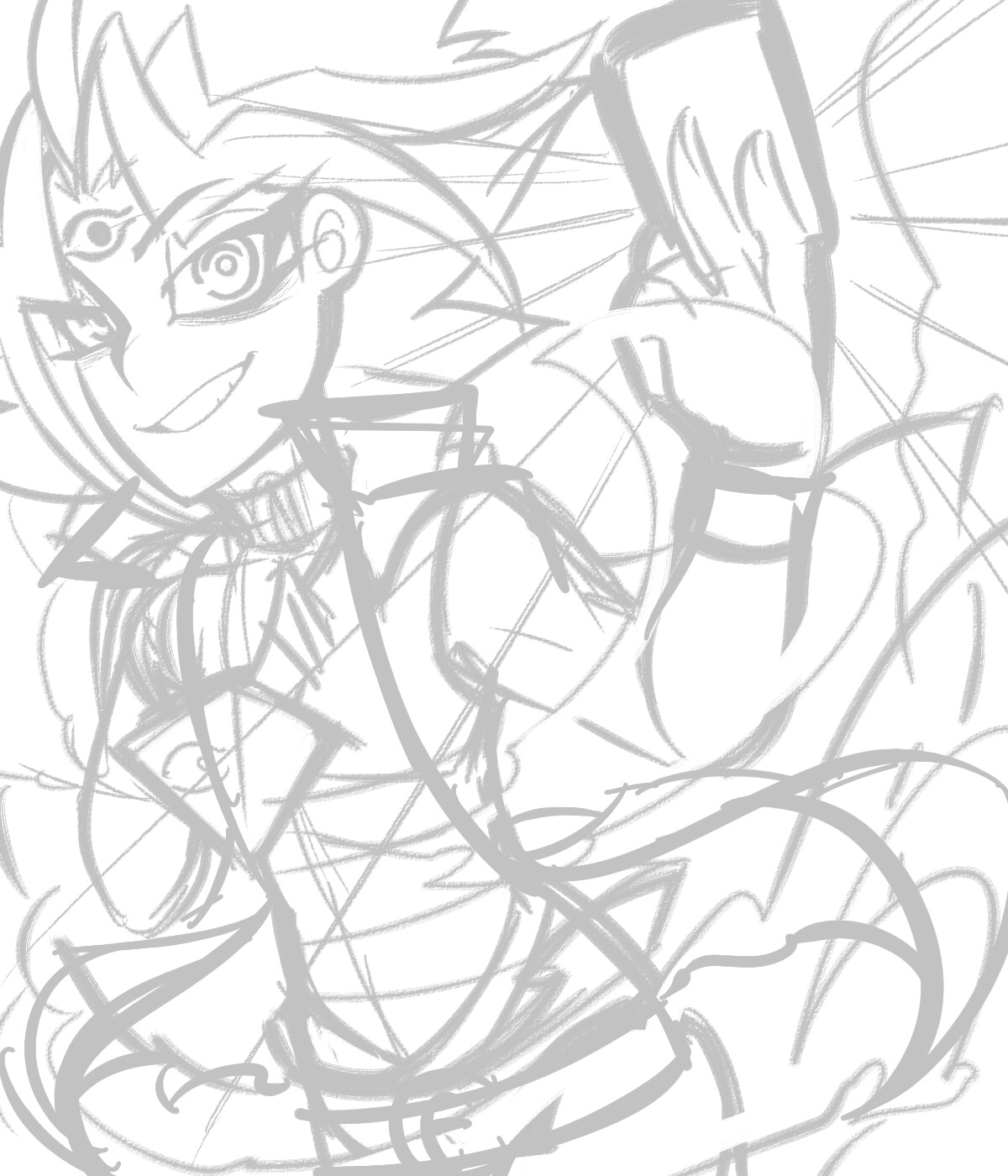 yami yugi coloring page