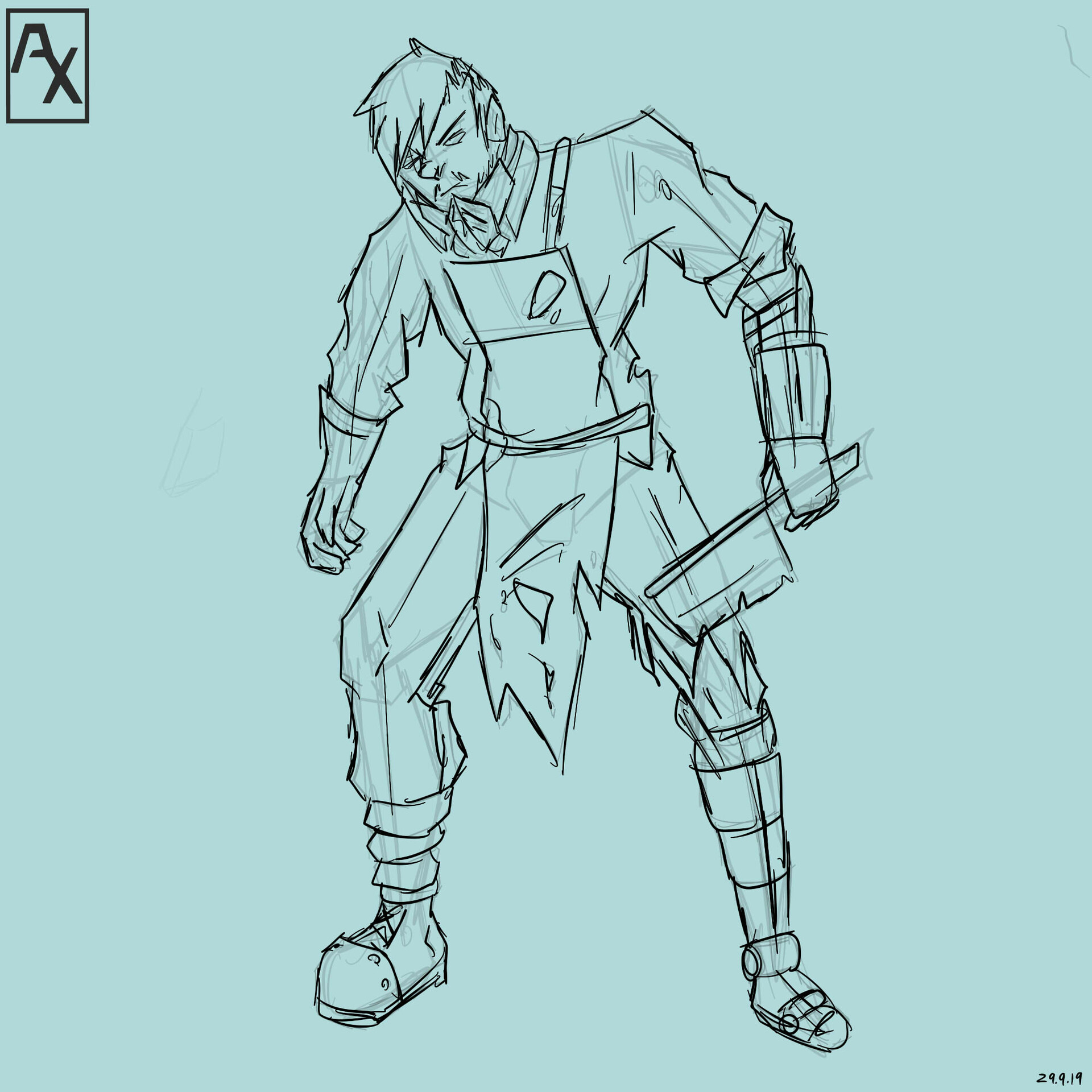 Scary Butcher Cartoon