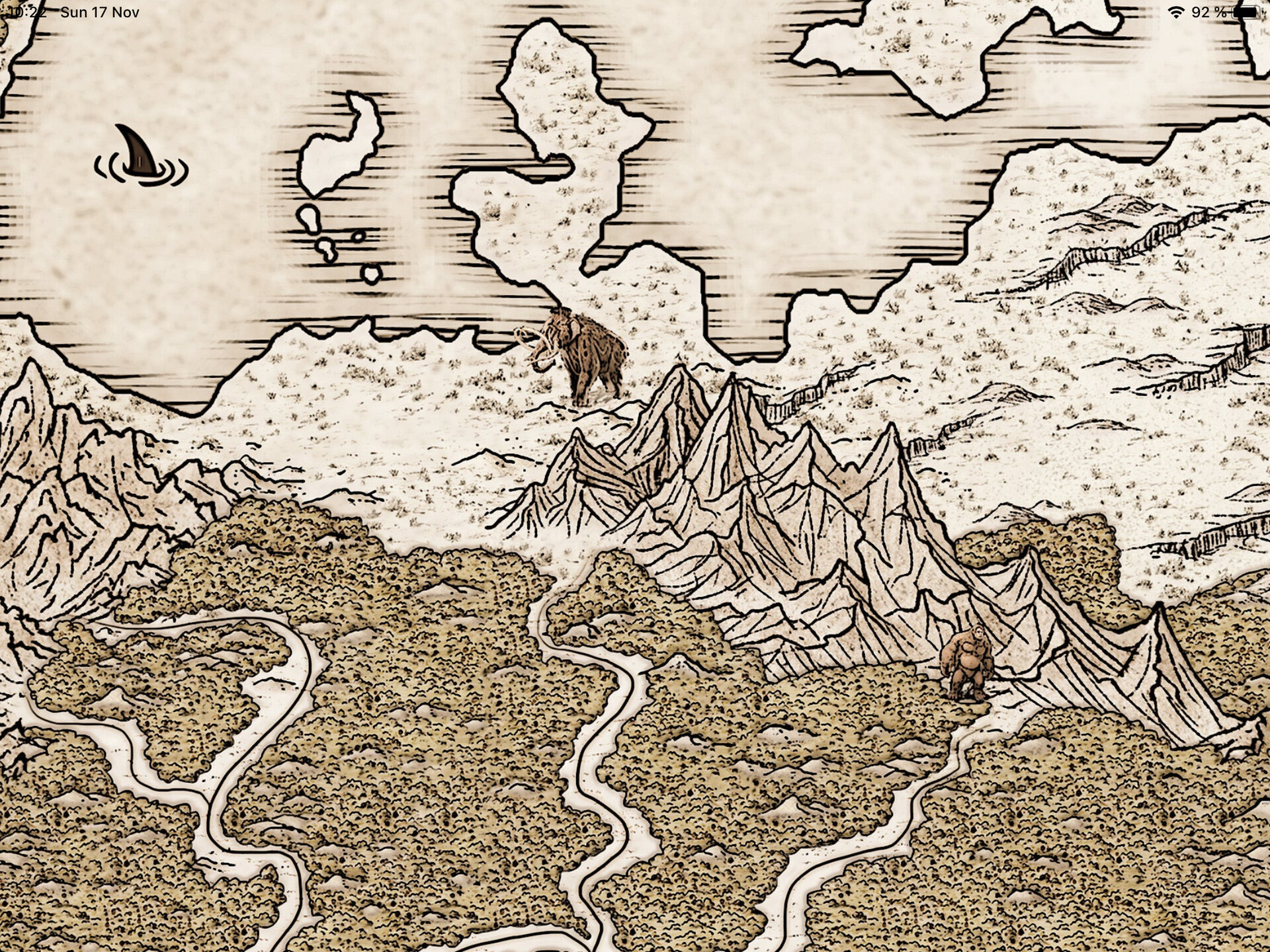 Alexis Gonnet - Bestiary Map of the Islands of Koletis (Fantasy Map)