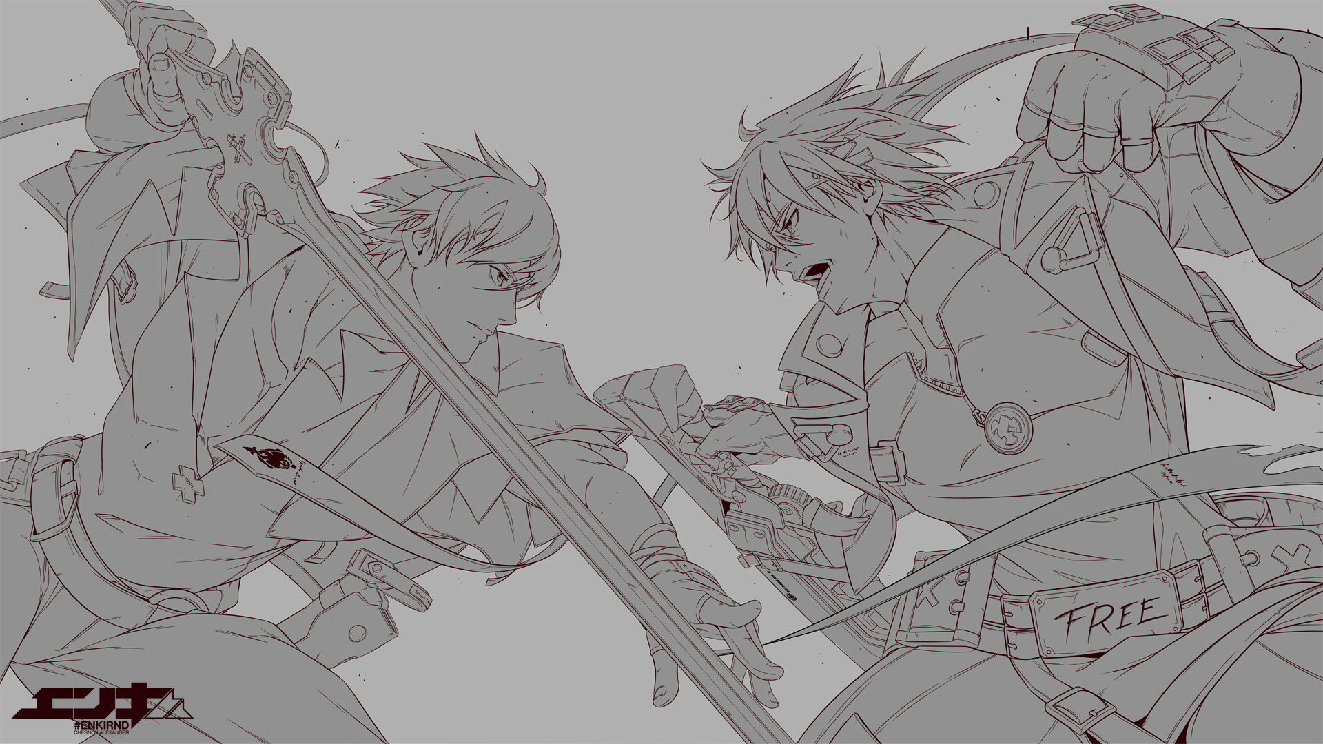 Alexander Chesnok - Guilty Gear Strive Fanart - Ky and Sol