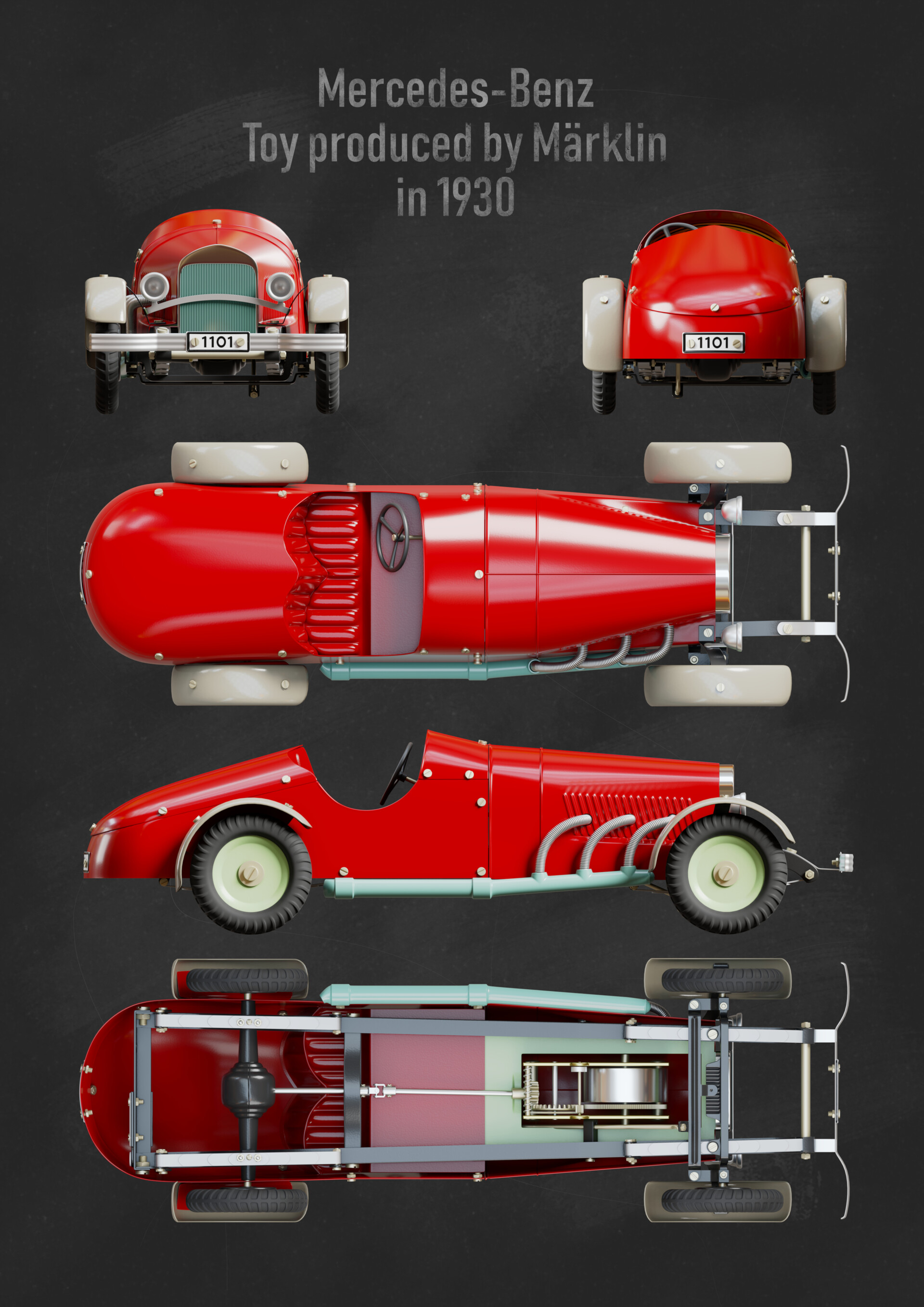 ArtStation - Mercedes Benz Car Toy