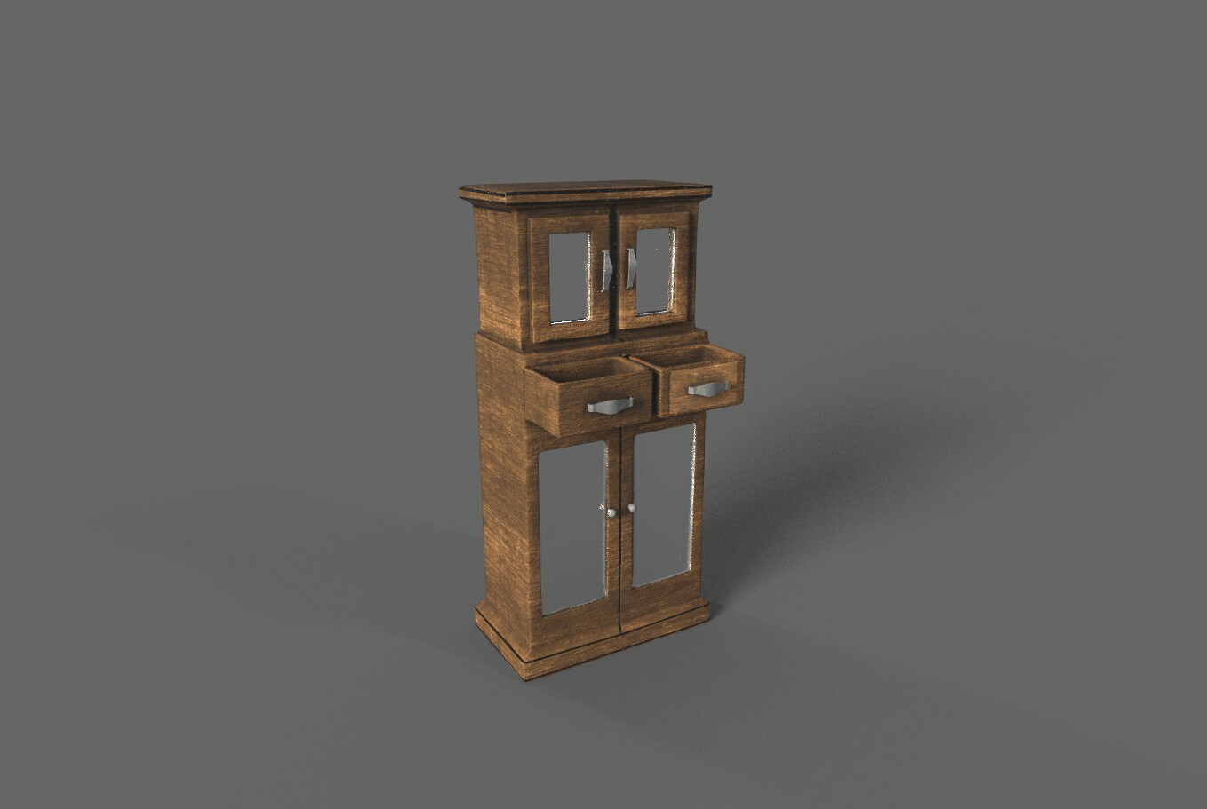 ArtStation - Low Poly Cupboard Model with Textures (Game Asset)