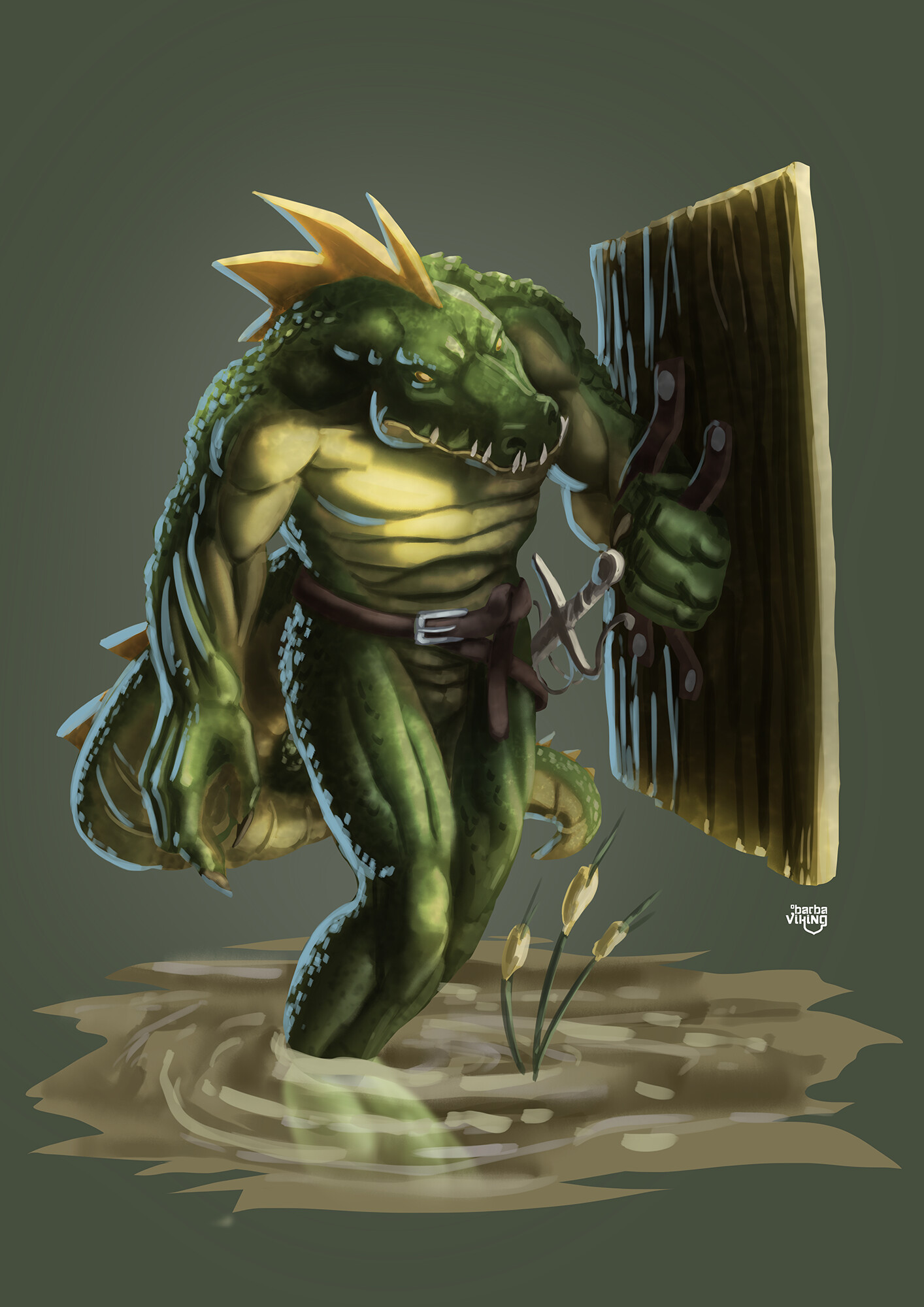 ArtStation - Lizardfolk Ranger [Commission]