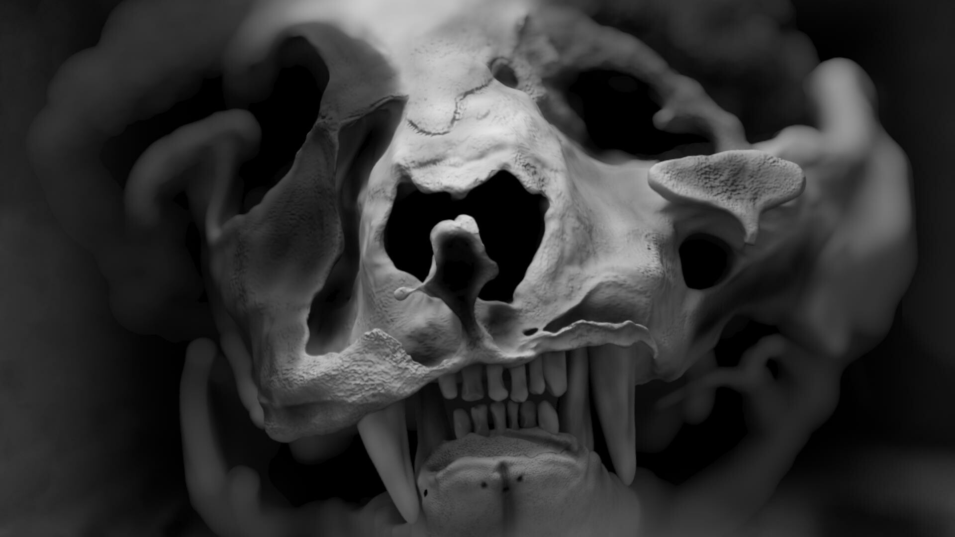 ArtStation - Cat Skull