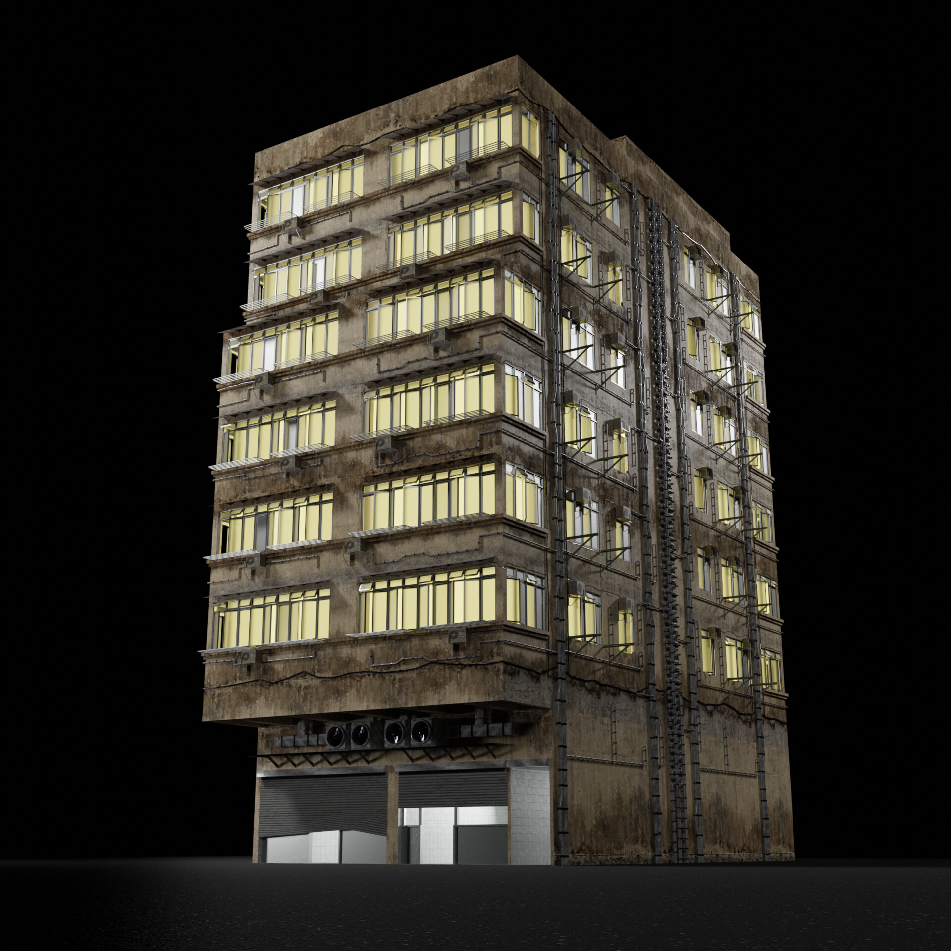 ArtStation - Dystopia Sci-fi Building 2