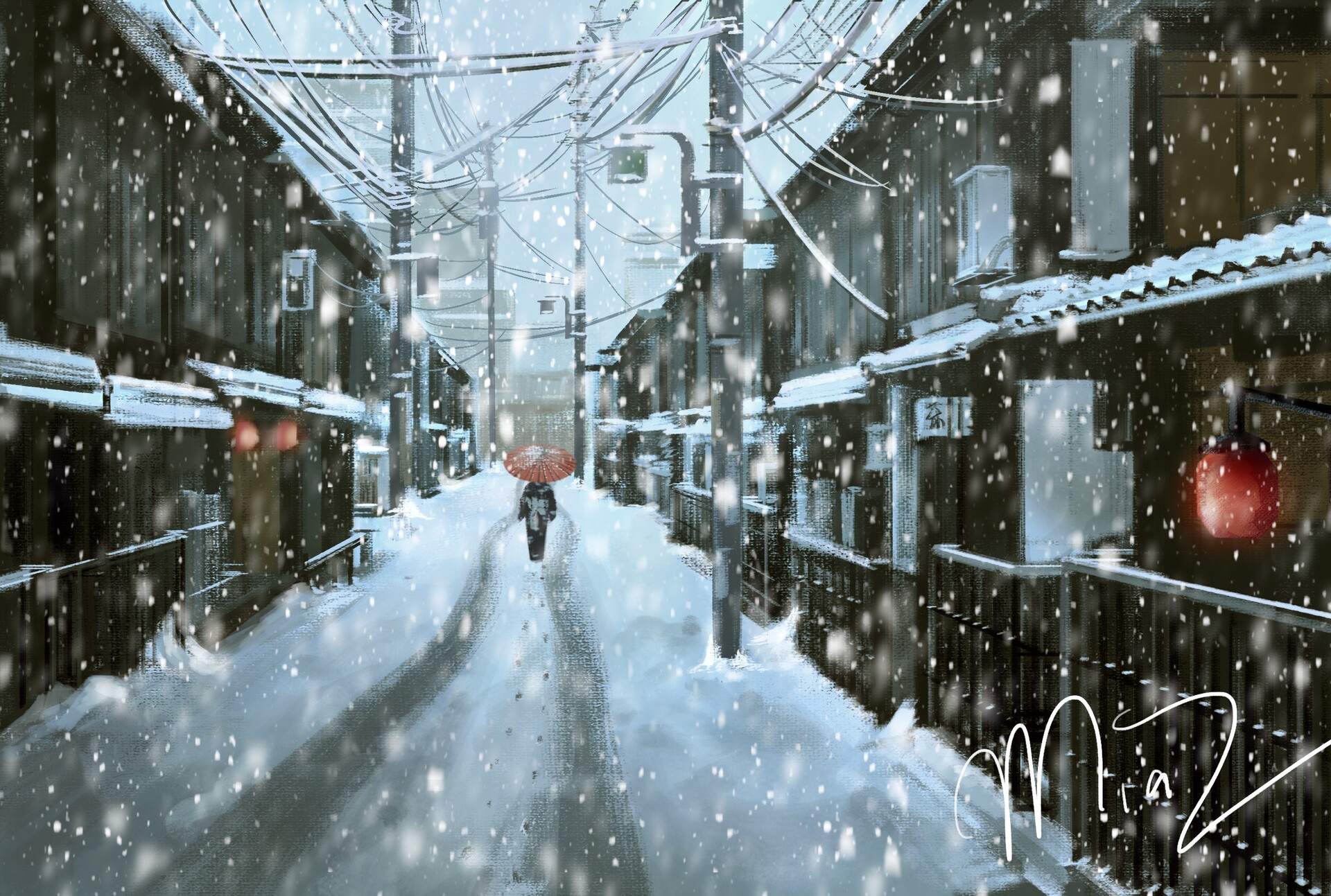 ArtStation - Snowy Street