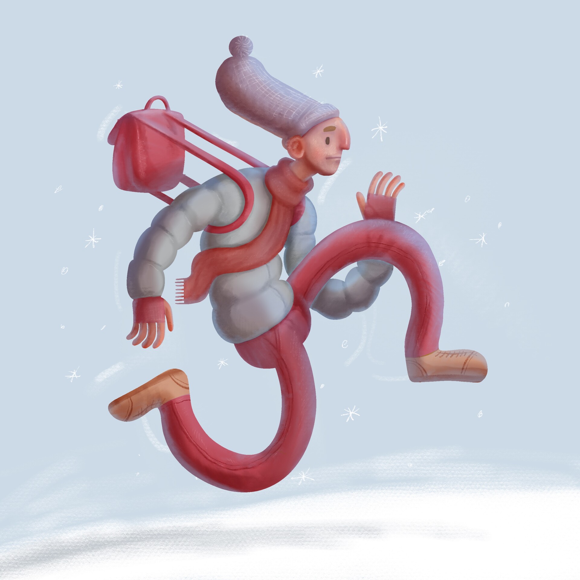 ArtStation - Runner in snow