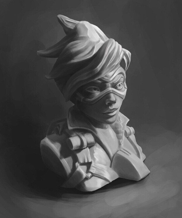 ArtStation - B&w tone study