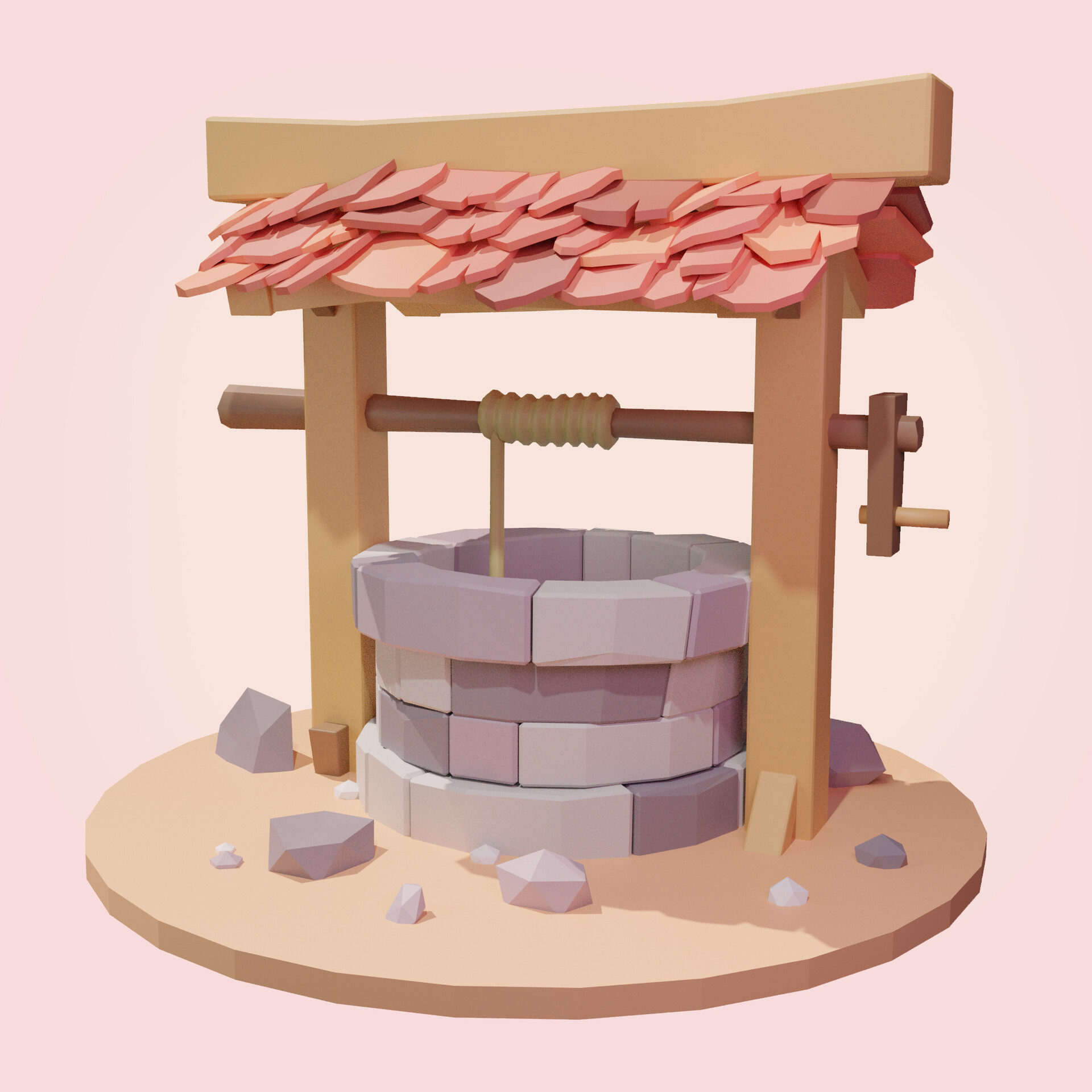 ArtStation - Lowpoly Well