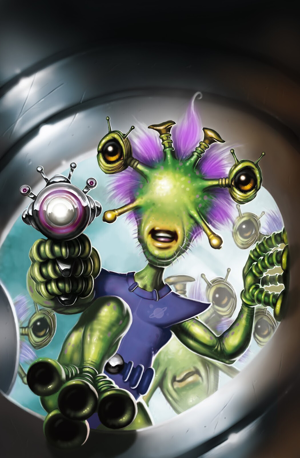 ArtStation - Little green men attack! Baen books