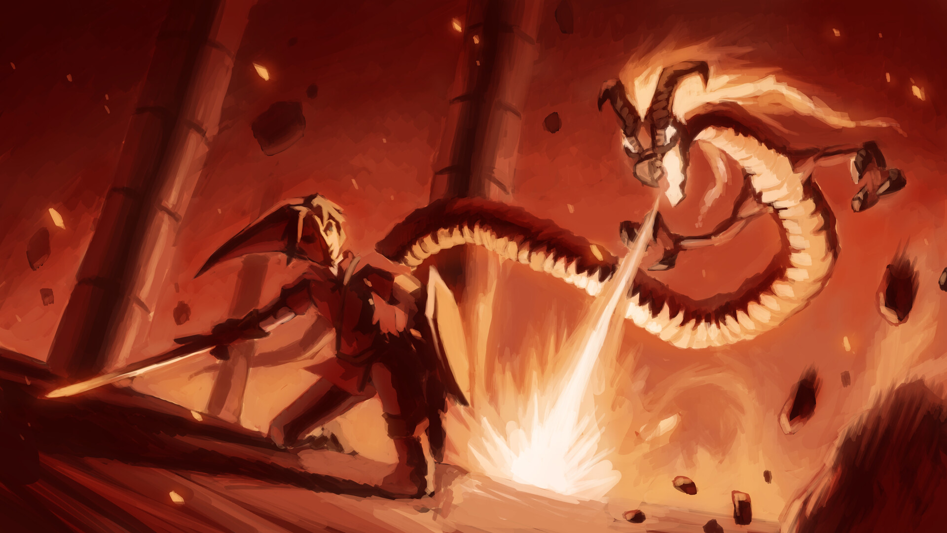 ArtStation - Volvagia Battle