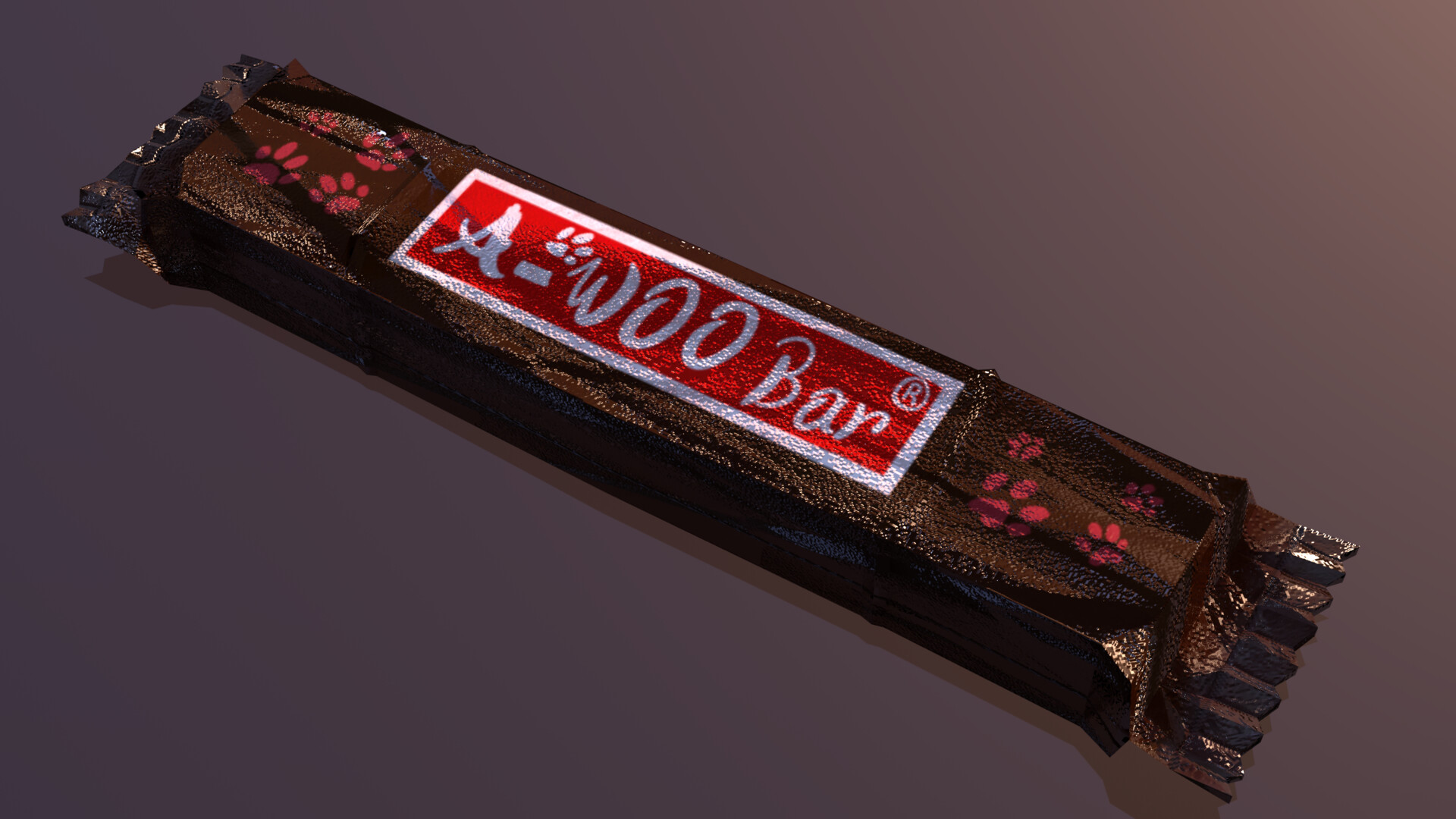 ArtStation - Low Poly Candy Bar "A-WOO Bar"