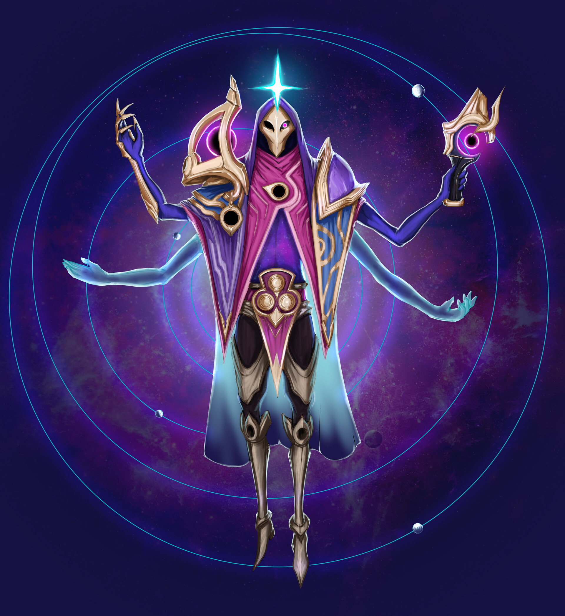 ArtStation - Dark Cosmic Jhin - Fanart