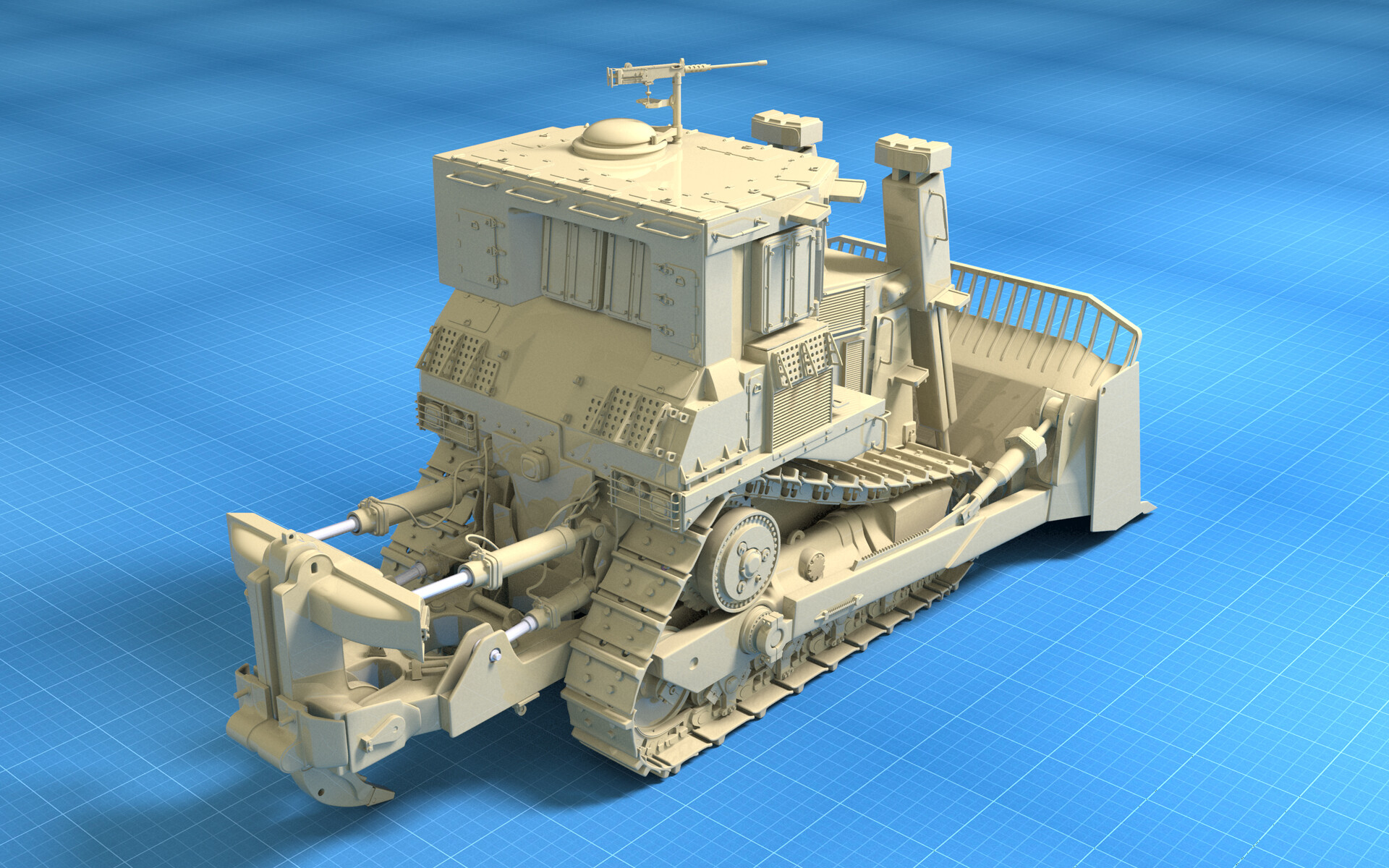 ArtStation - Caterpillar D9 military bulldozer