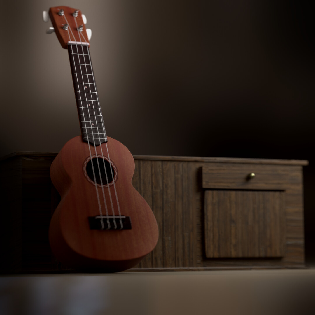 ArtStation - Modeling ukulele by following tutor4u
