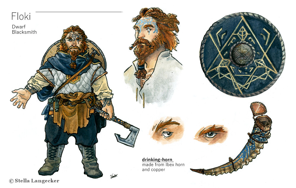 ArtStation - Characterdesign sheet Floki