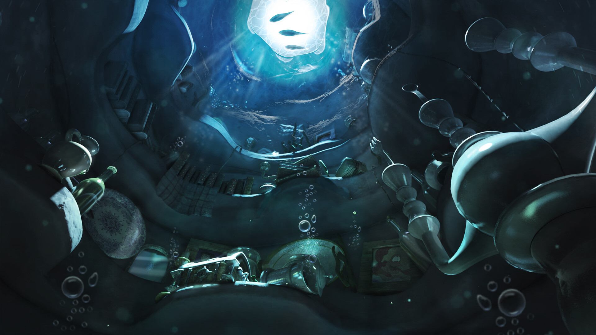 ArtStation - Cave from "The mermaid" film