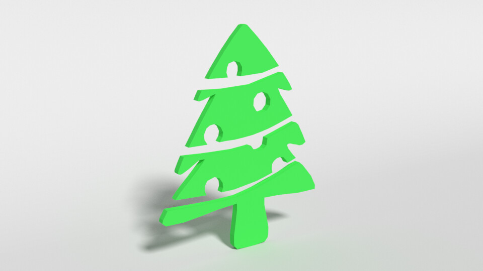 chroma 3D - Low Poly Fir Tree Decorative Object Free
