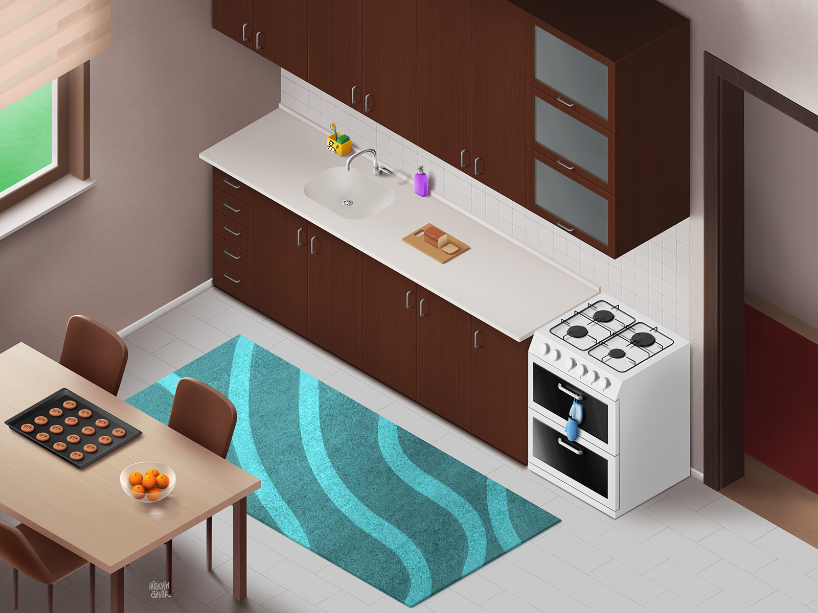 ArtStation - Isometric Kitchen