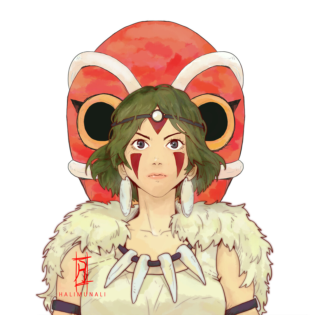 ArtStation - Mononoke fanart by halimunali