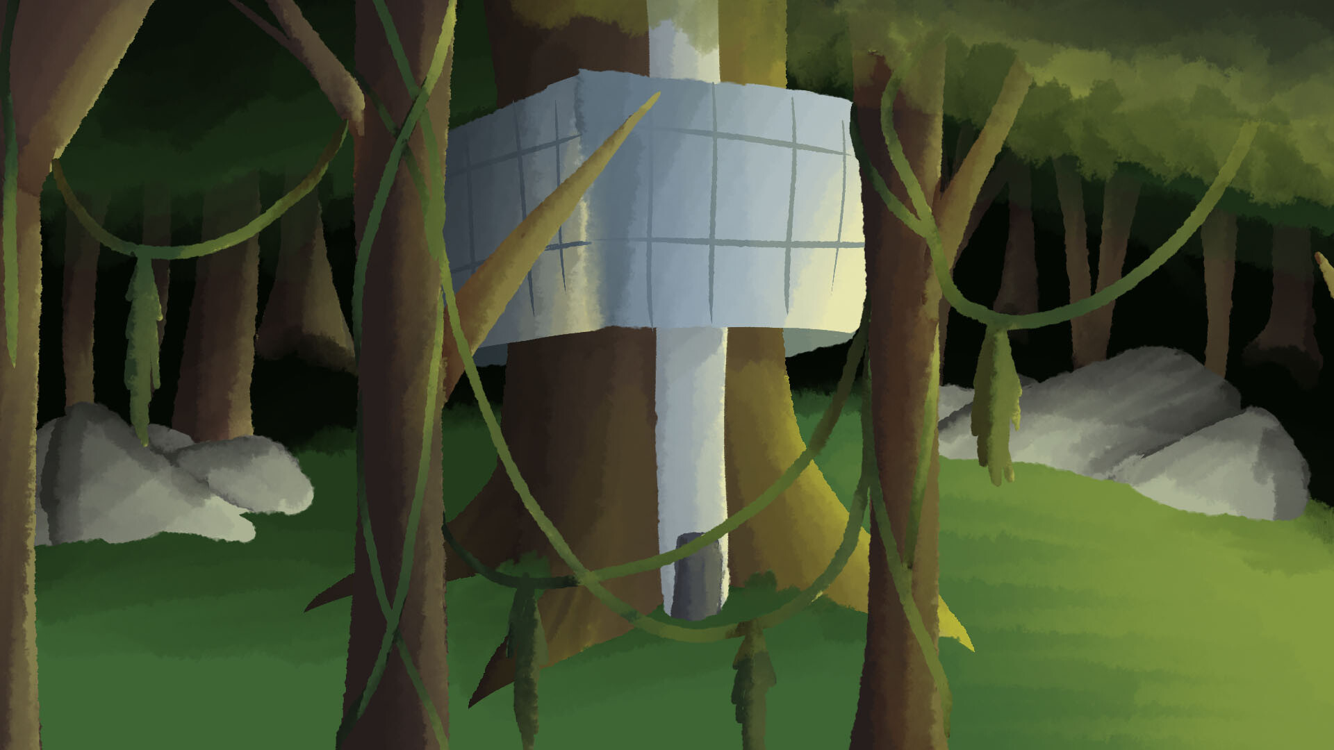 ArtStation - Tech Lab in the Forest