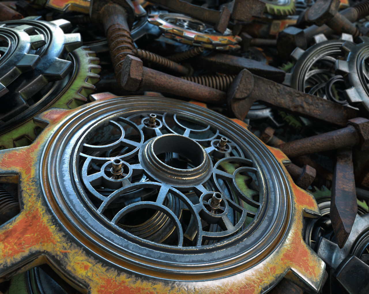 ArtStation - Painted Metal Gears and such