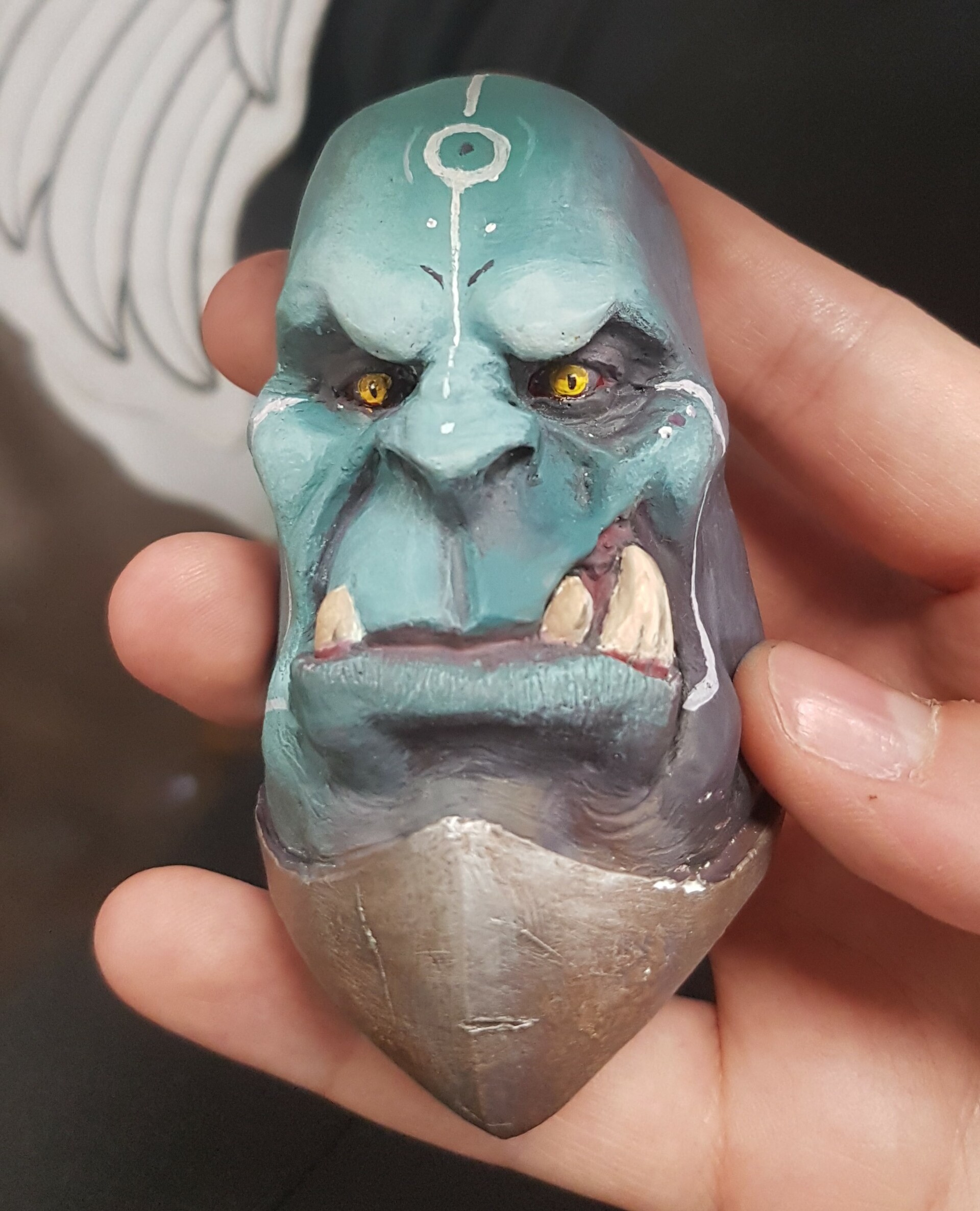 ArtStation - Paiting on an orc face