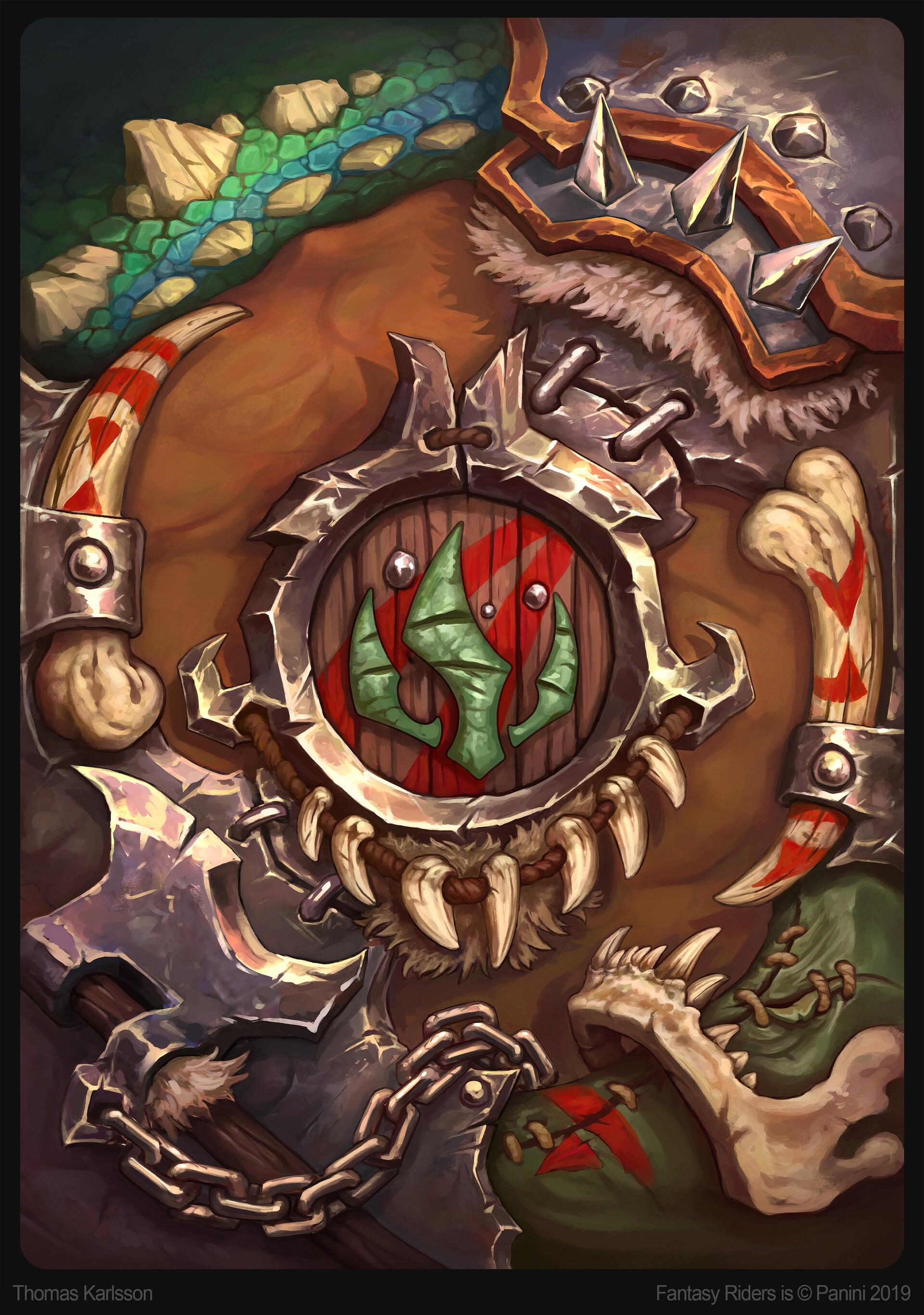 ArtStation - Fantasy Riders - Abyssal Orcs Faction Card Back