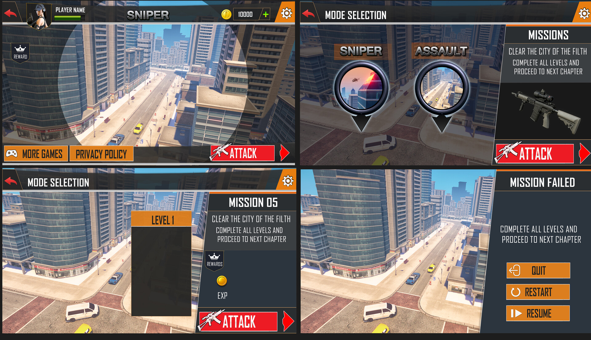 ArtStation - sniper Game Ui