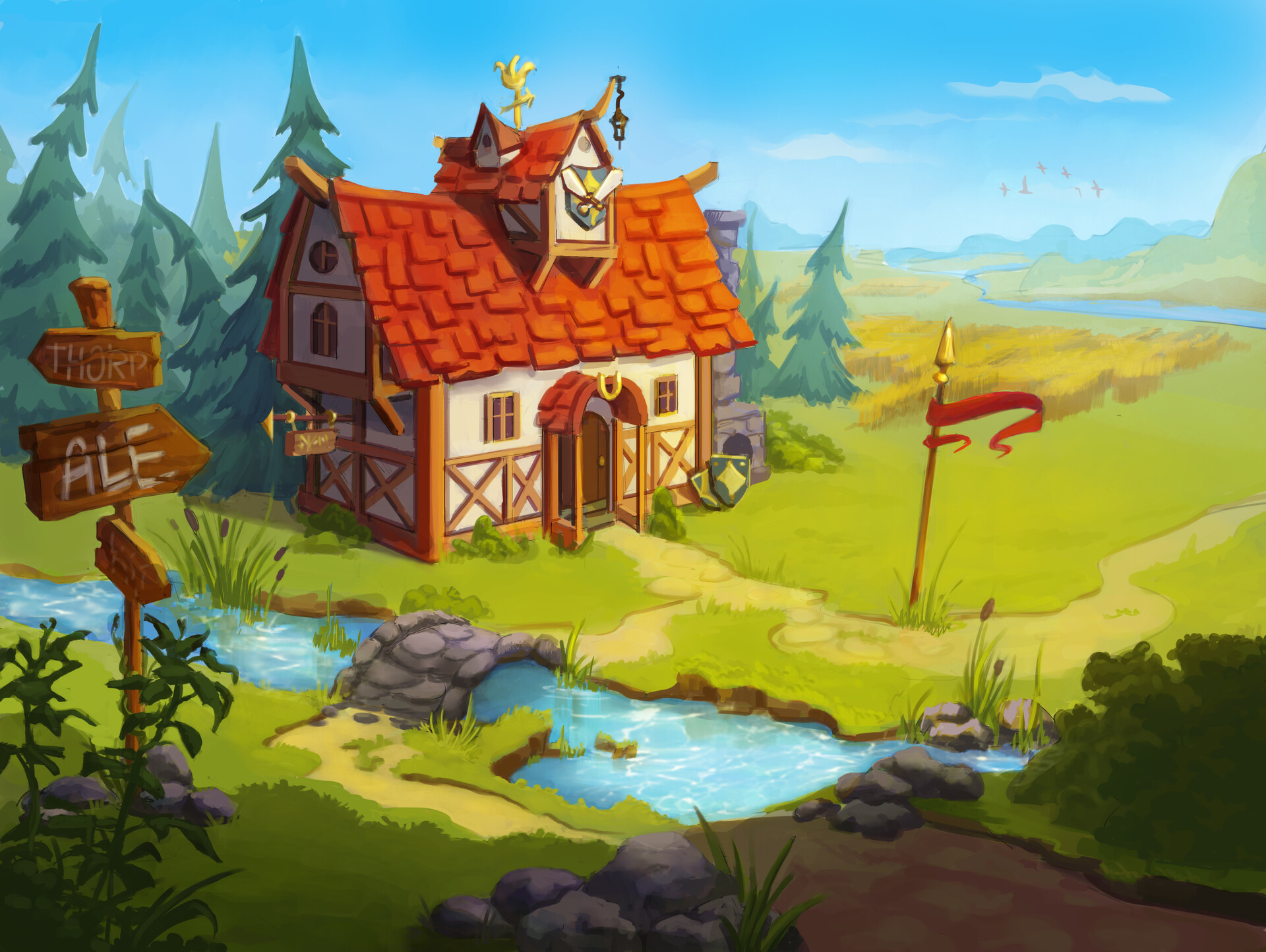 ArtStation - Knight tavern.