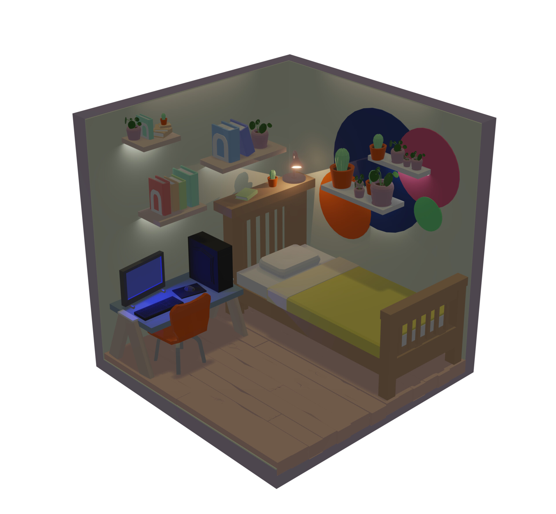 ArtStation - Low Poly Room