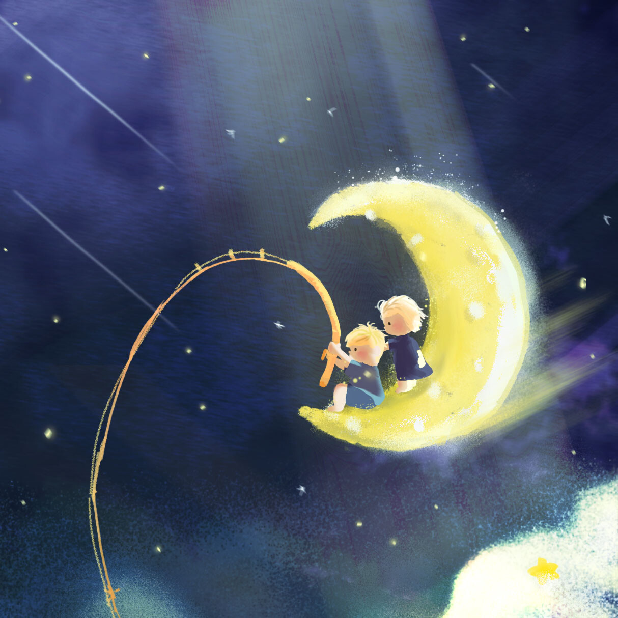 ArtStation - Moon Fishing