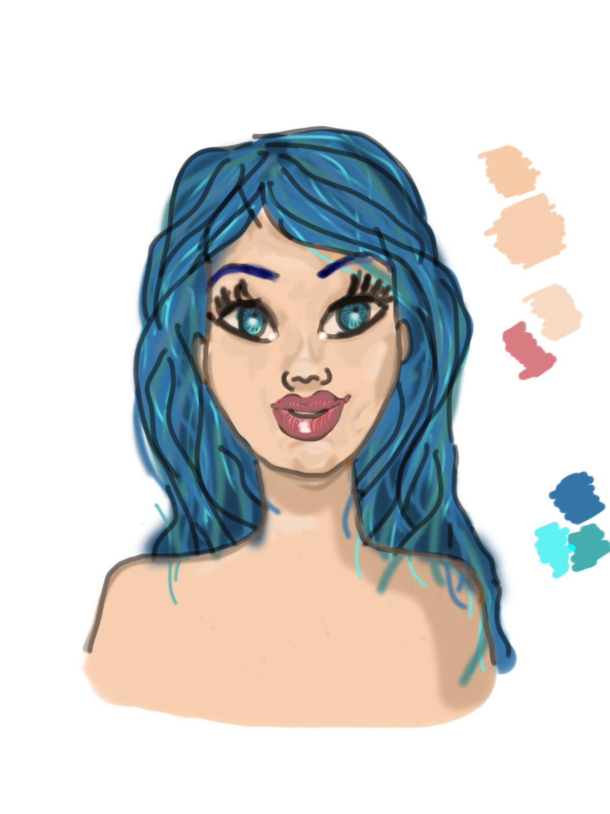 ArtStation - Blue hair