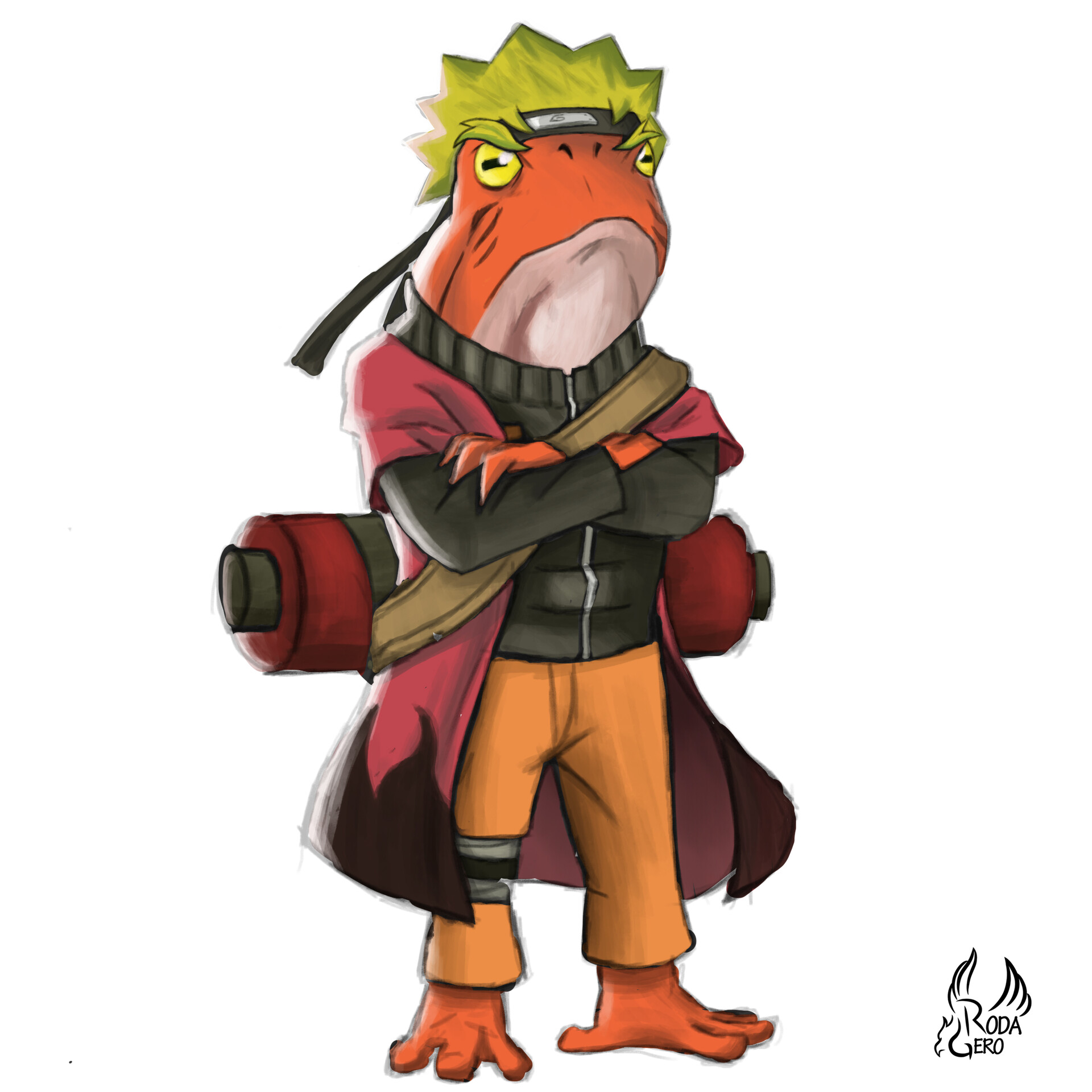 ArtStation - Naruto rana ermitaña