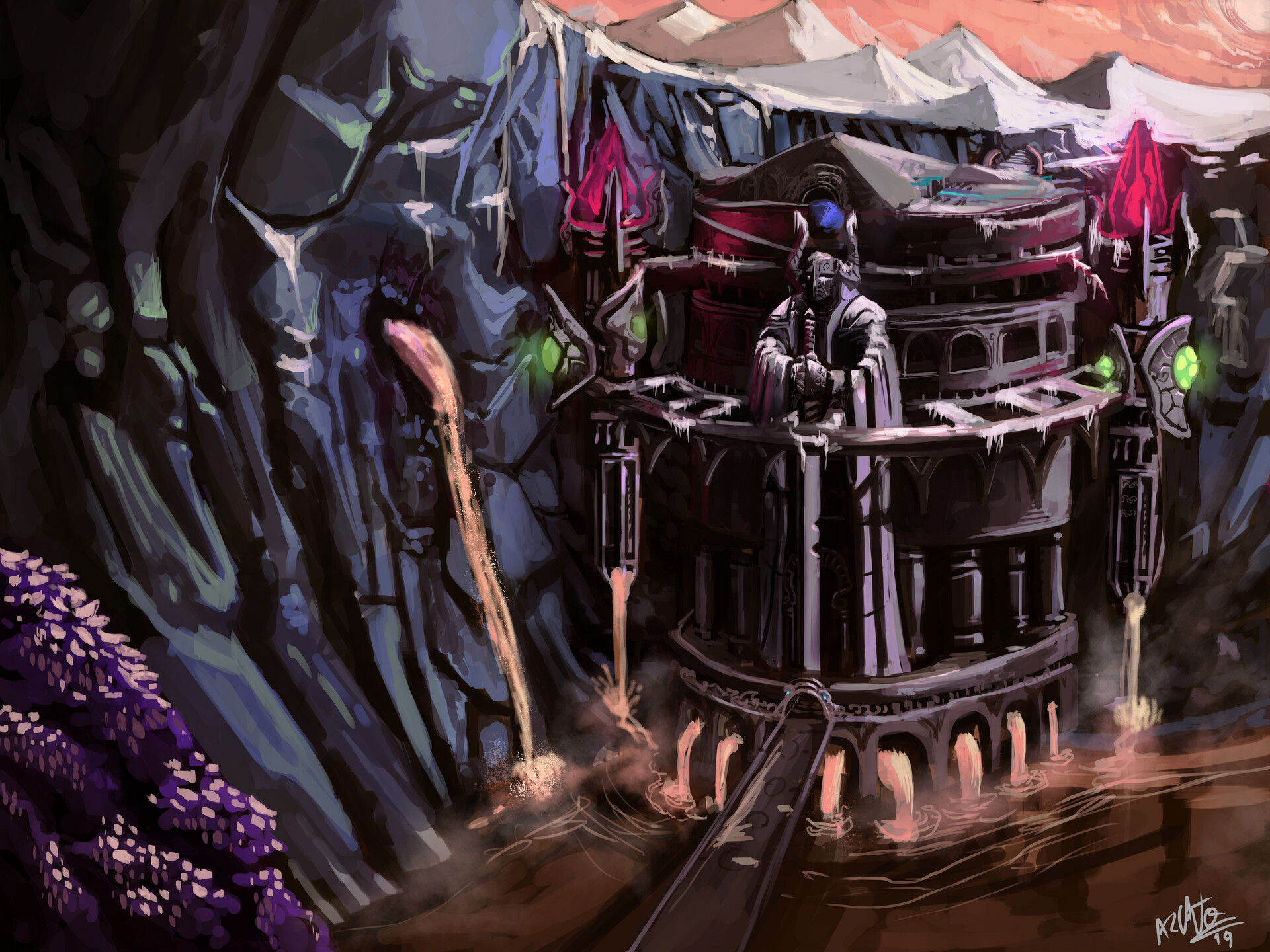 ArtStation - hidden temple on the mountain