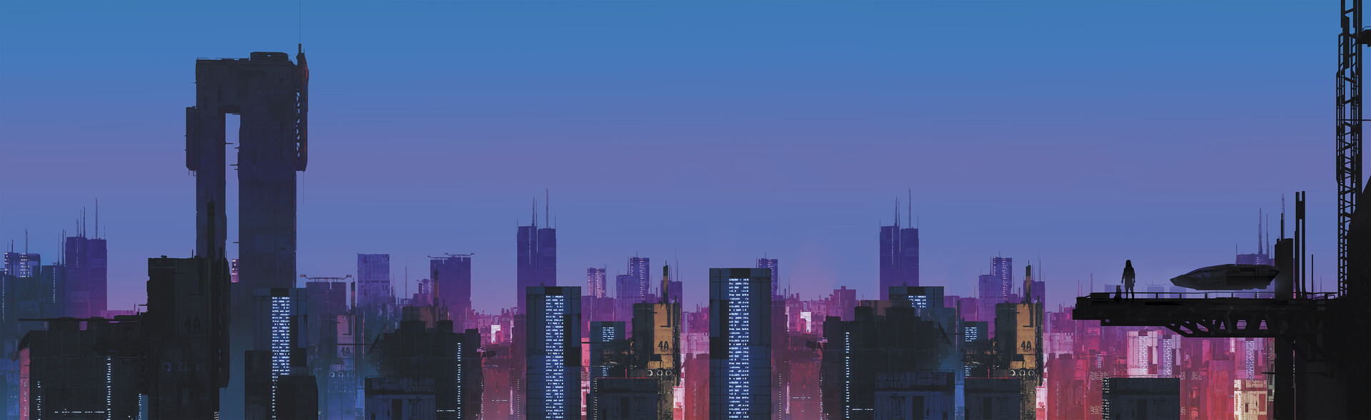 ArtStation - Cybercity. Panoramic view.