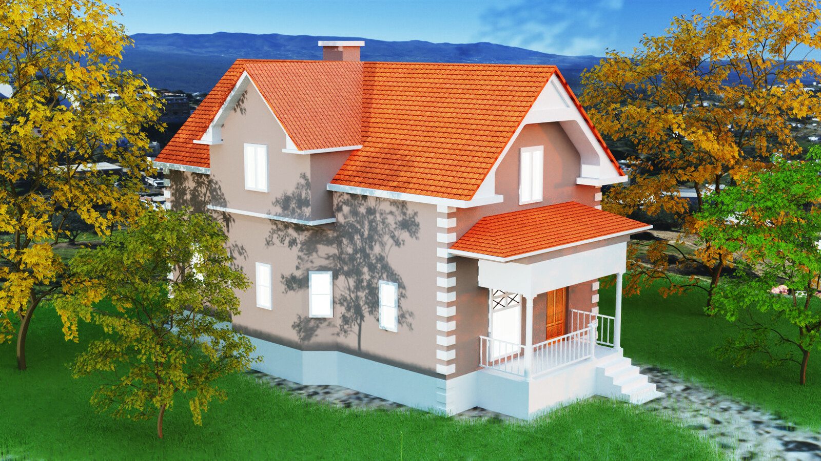 kasthuri M - Archviz in Blender - Front Elevation