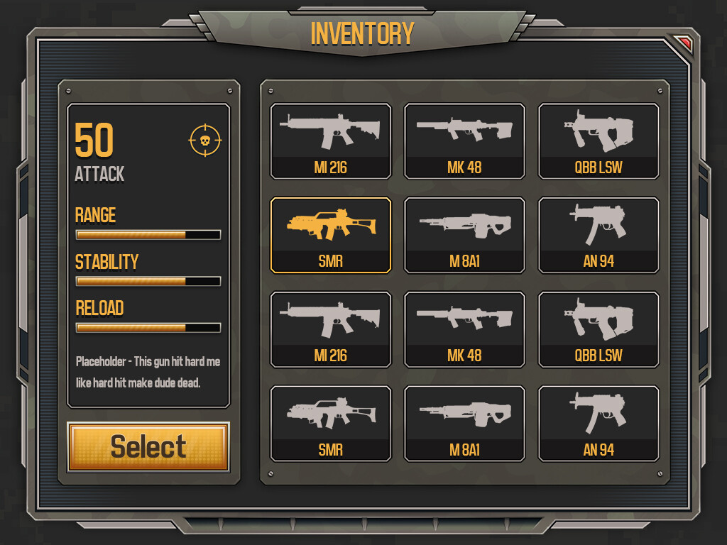 Stanislav Strelets - War Game Army Mobile UI