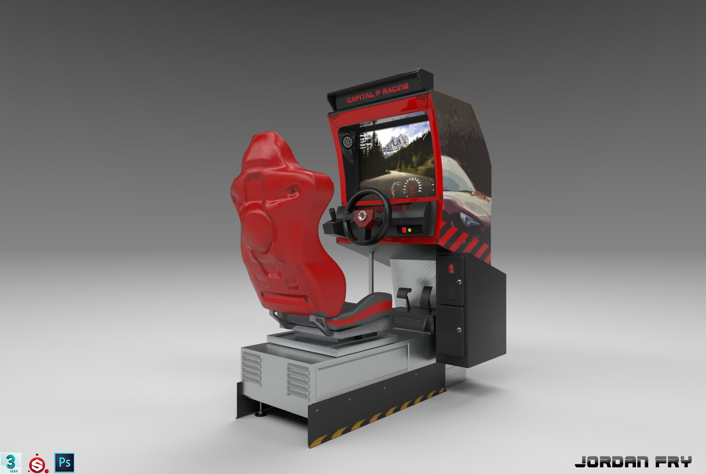 ArtStation - Capital F Racing Arcade Machine