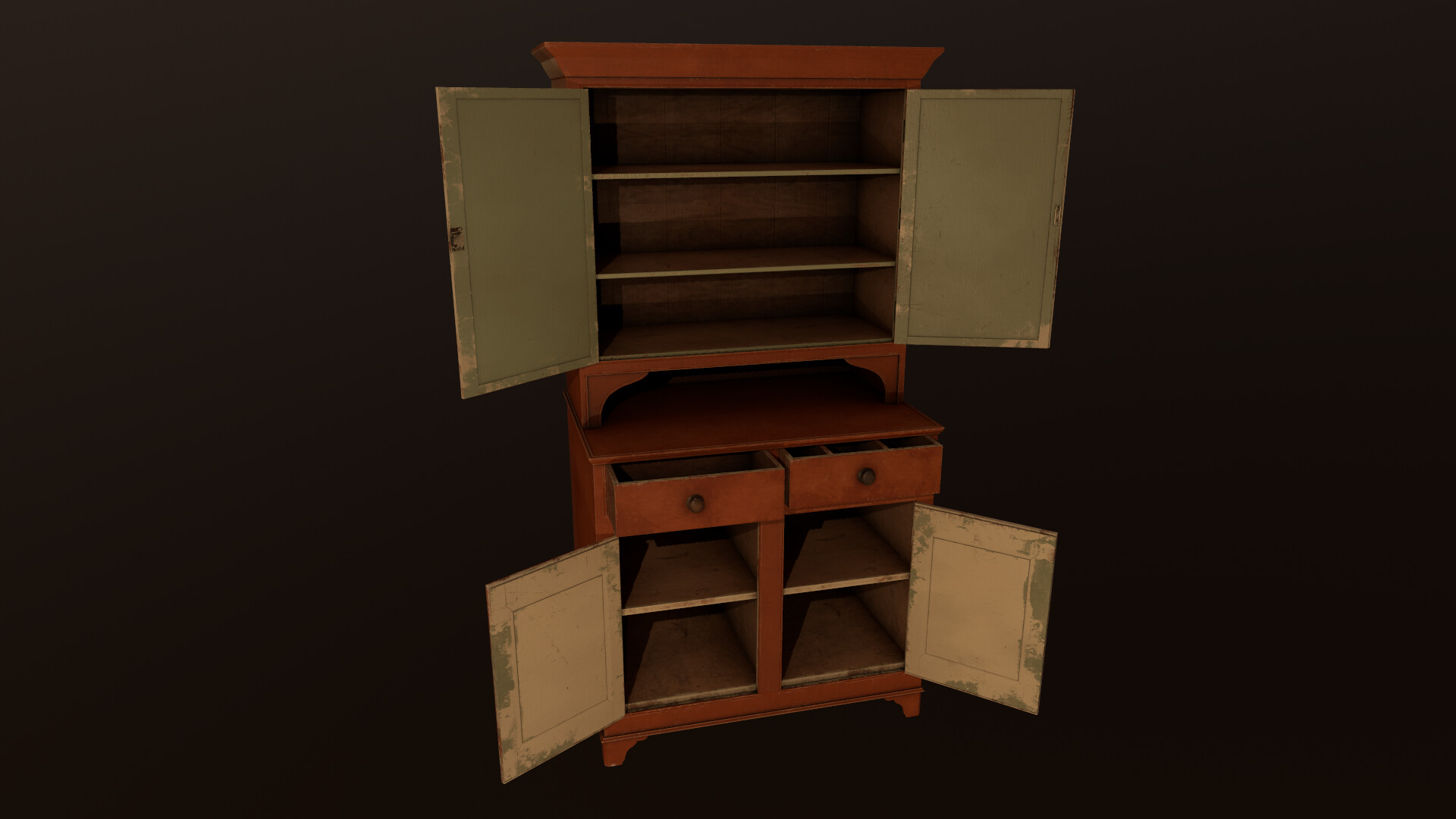ArtStation - Old Cabinet (Part of Horror Living Room Asset Pack - WIP)