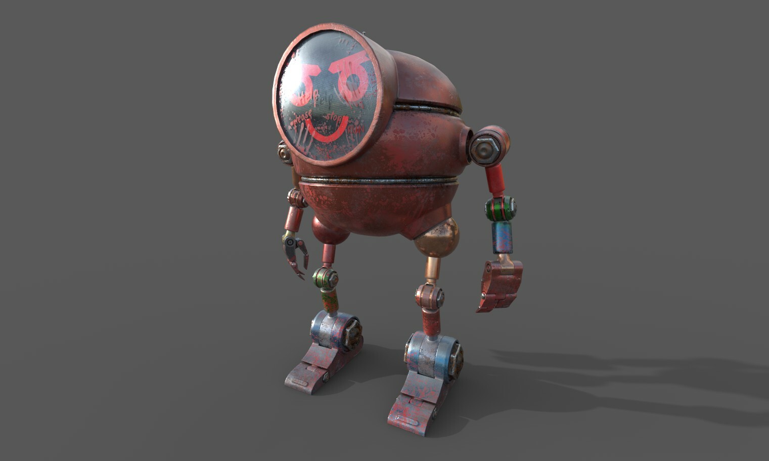 ArtStation - Psycho Robot (Substance Painter Course Conclusion Project)