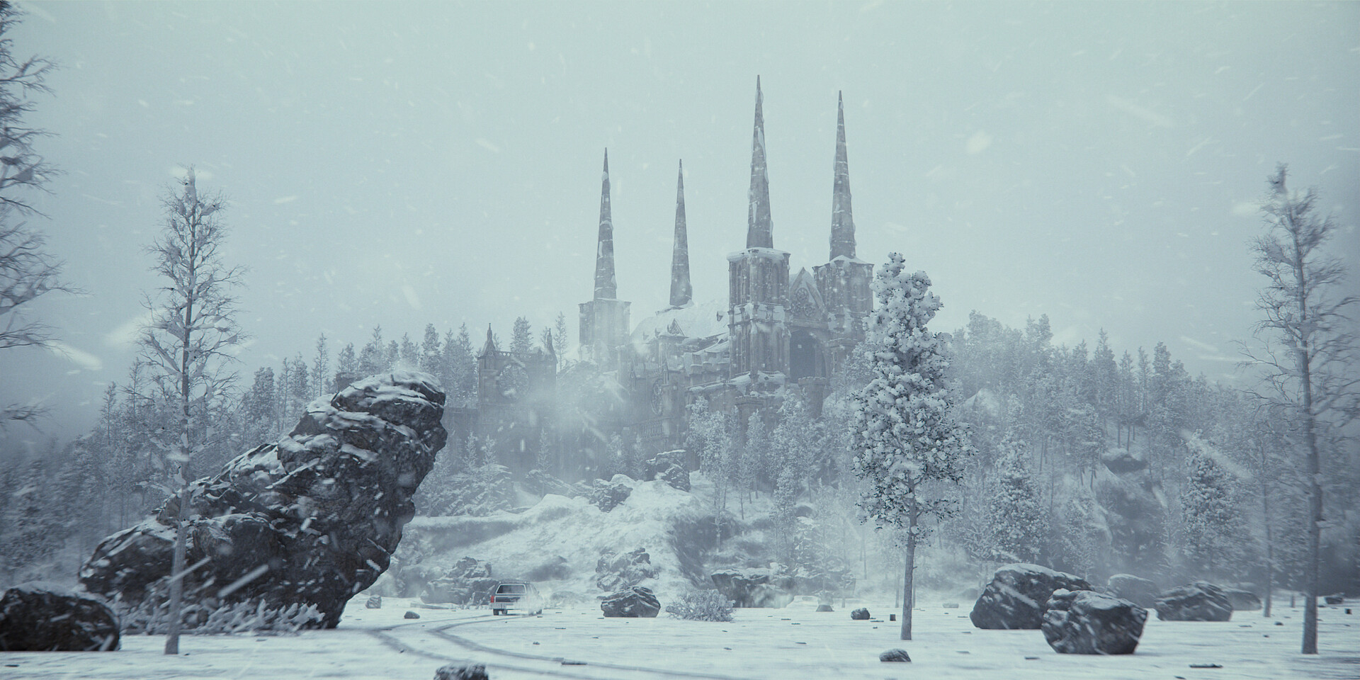 ArtStation - A snow scene: 继承遗产的路上