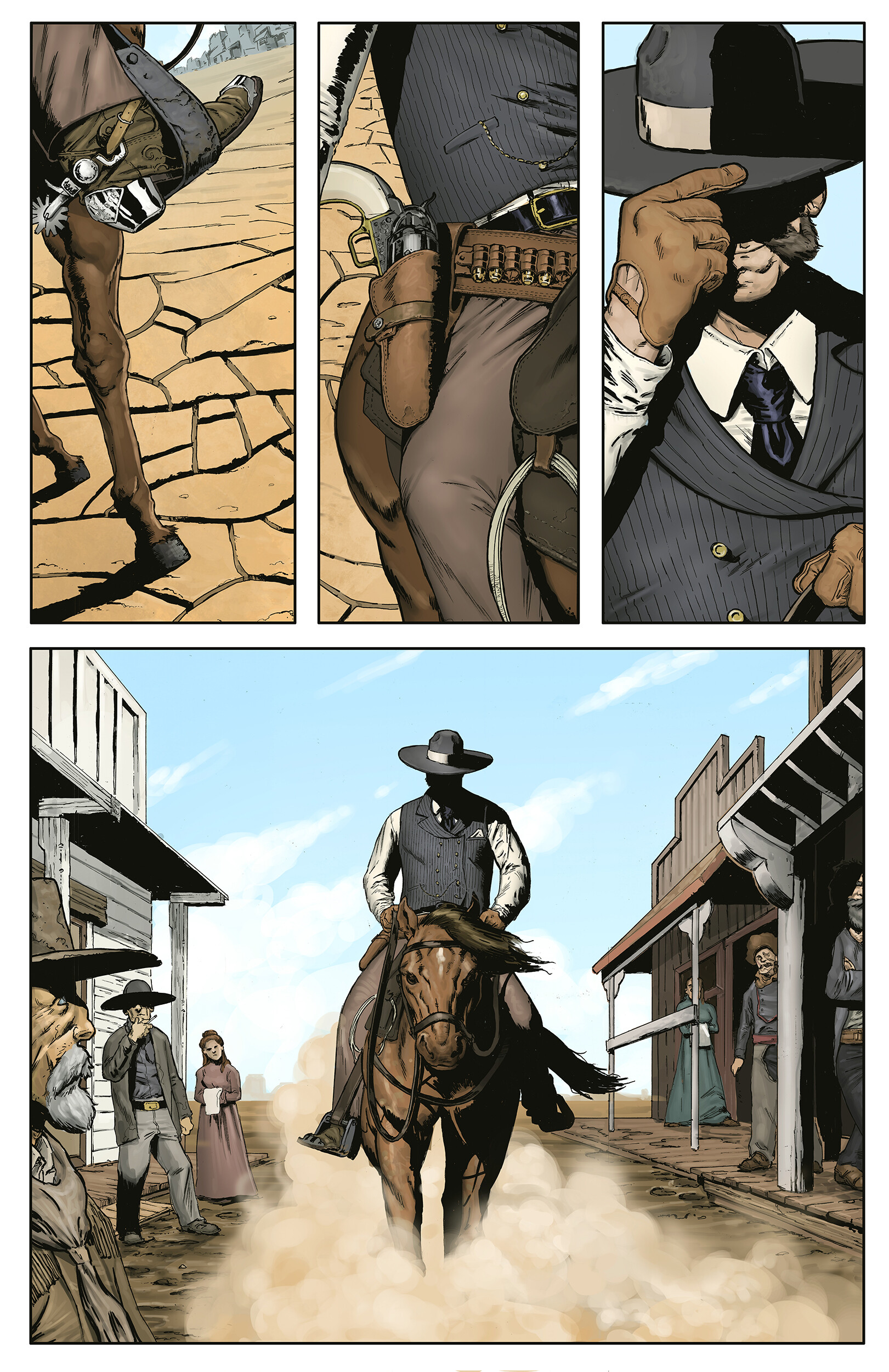 Adam Stone - Above Snakes Comic Splash Page