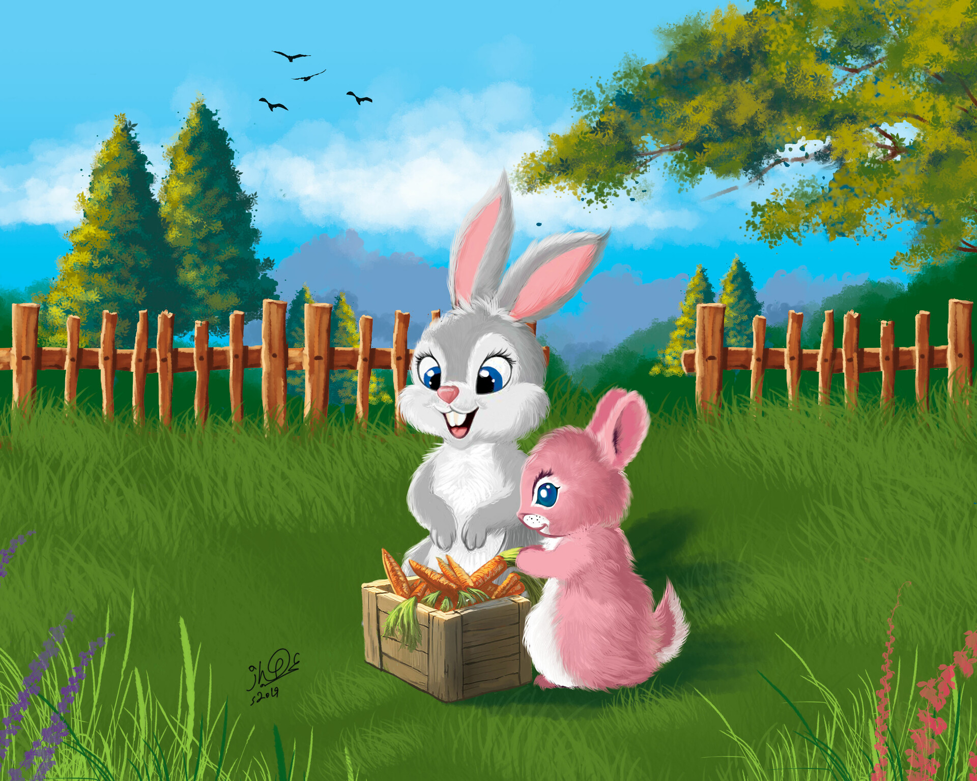 ArtStation - Rabbit pub with carrots